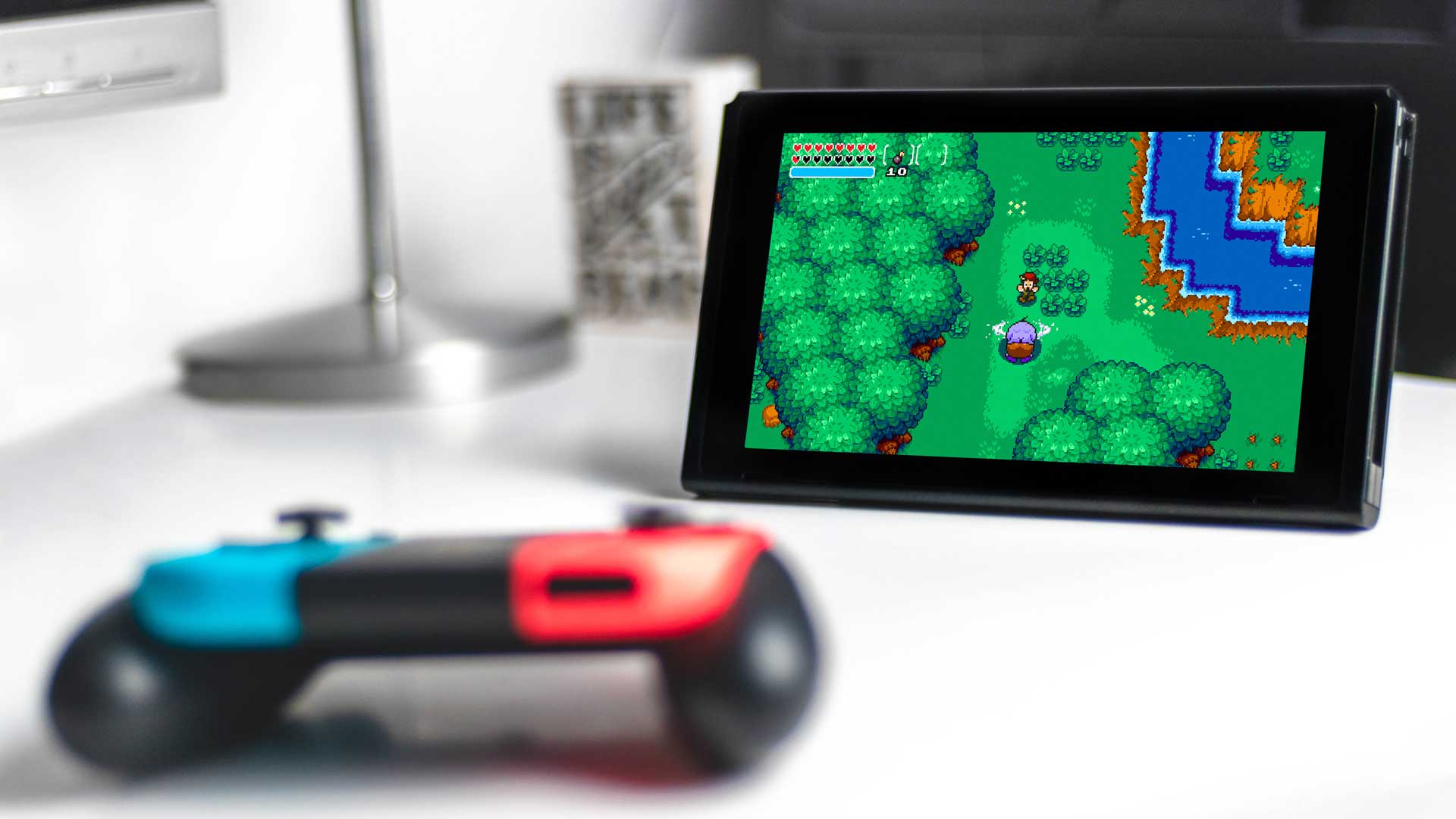 Nintendo-Switch-on-Desk-Real-World-Mock-up.V1C - Plow Digital